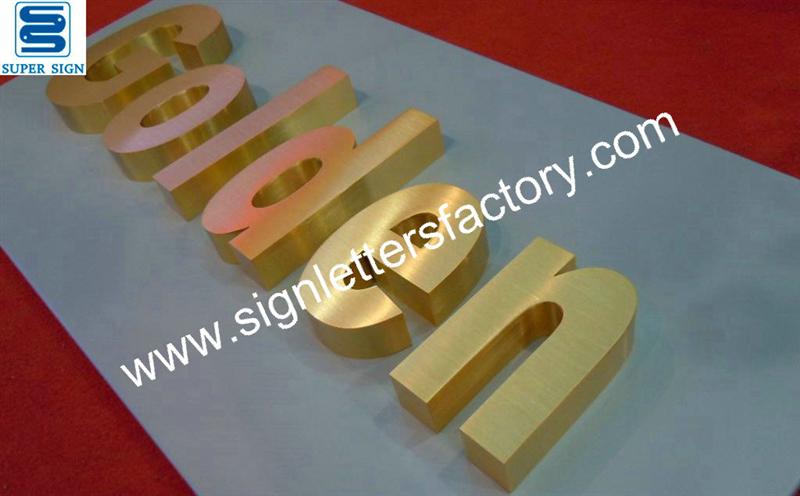 brushed stainless steel letters