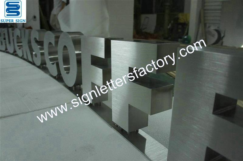 stainless steel store sign