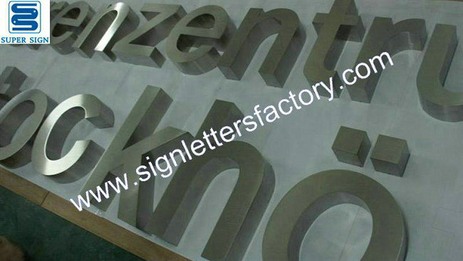 brushed stainless steel letters